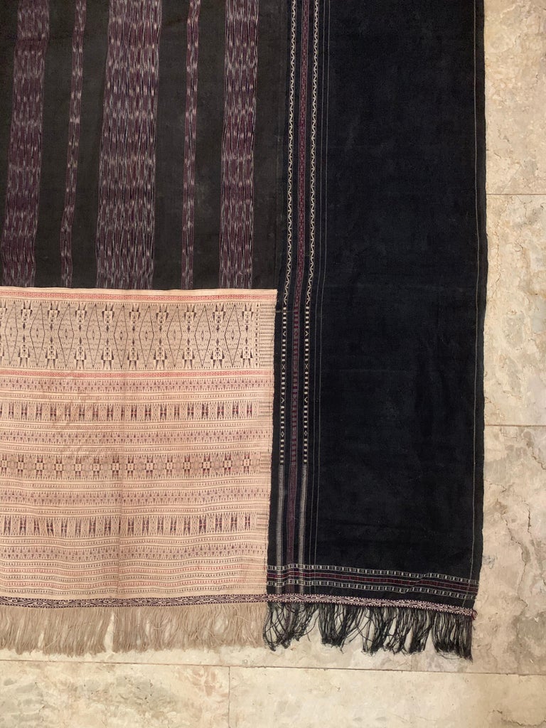 Ikat Textile "Ulos" from Batak Tribe of Sumatra and Stunning Tribal Motifs For Sale at 1stDibs