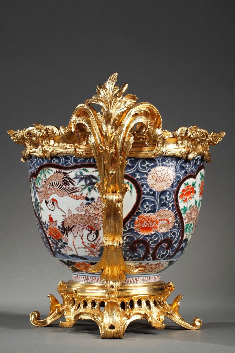 Large Imari Porcelain Planter, France, Circa 1880 For Sale at 1stDibs