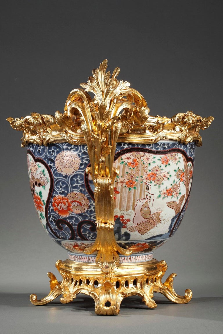 Large Imari Porcelain Planter, France, Circa 1880 For Sale at 1stDibs