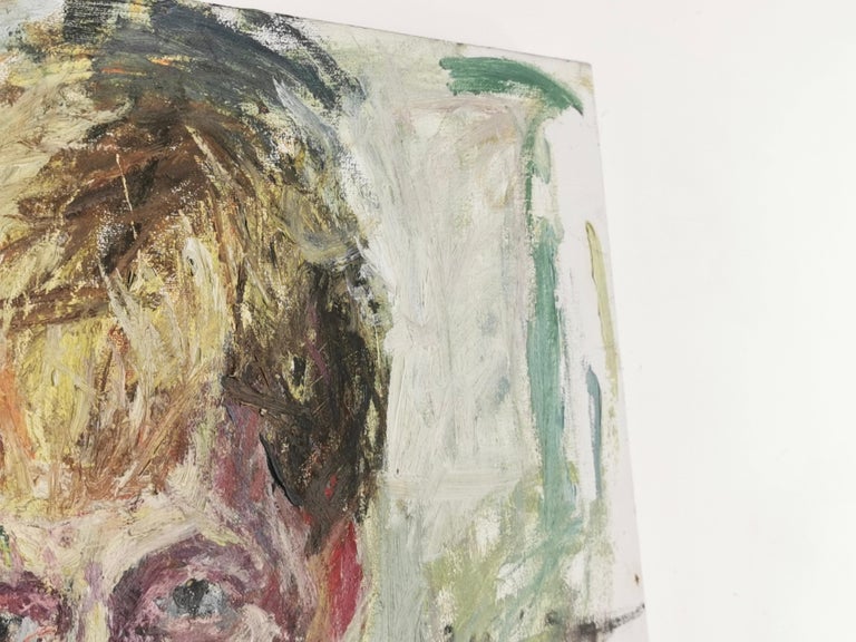 Large Impressionist Canvas Painting Portrait Study of a Moody Male For ...