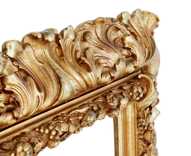 Large Impressive 19th Century Rococo Revival Gilt Frame For Sale at 1stDibs