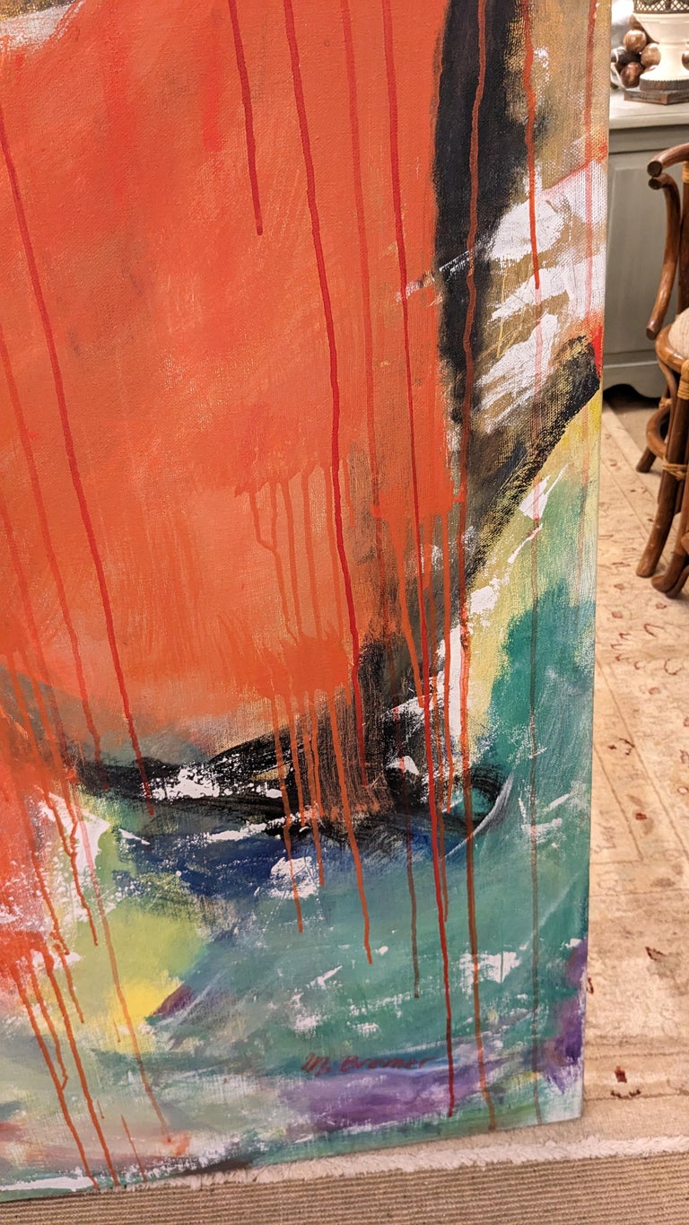 Large Impressive Original Abstract Drip Painting Titled Heartbreak For ...