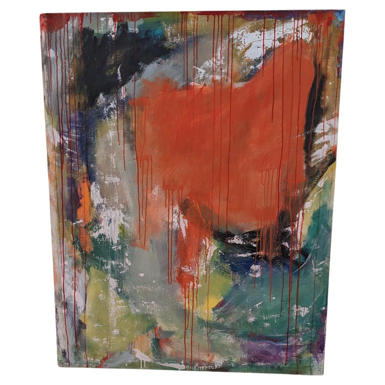 Large Impressive Original Abstract Drip Painting Titled Heartbreak For ...