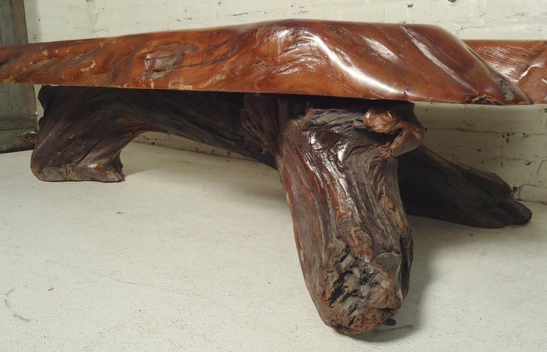Large Impressive Tree Slab Table For Sale at 1stDibs | large tree slab