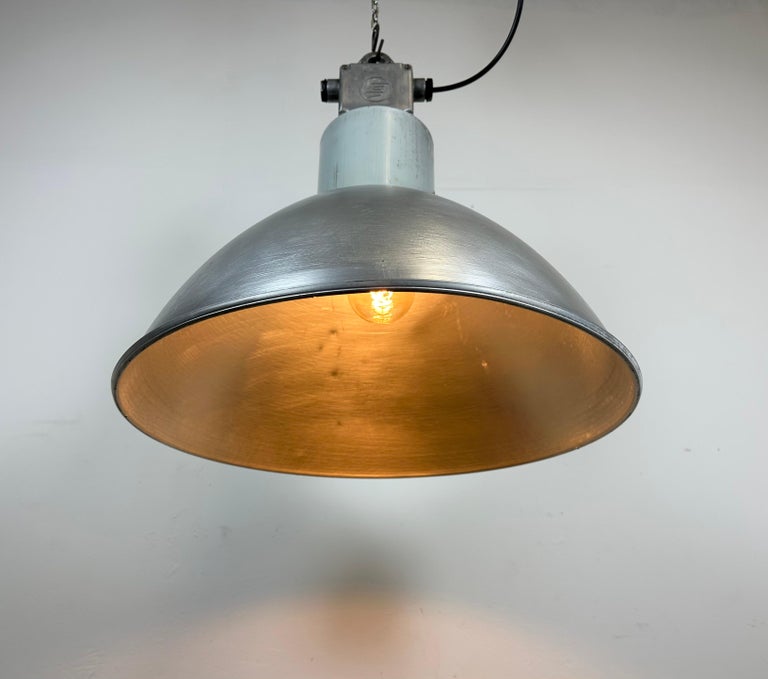 Large Industrial Aluminium Pendant Light from Elektrosvit, 1960s For ...