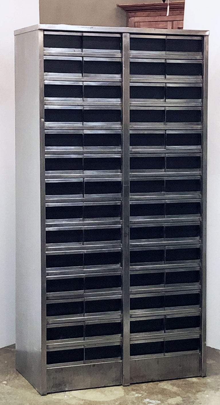 Industrial Burnished Steel Cabinet of Drawers from England For Sale at ...