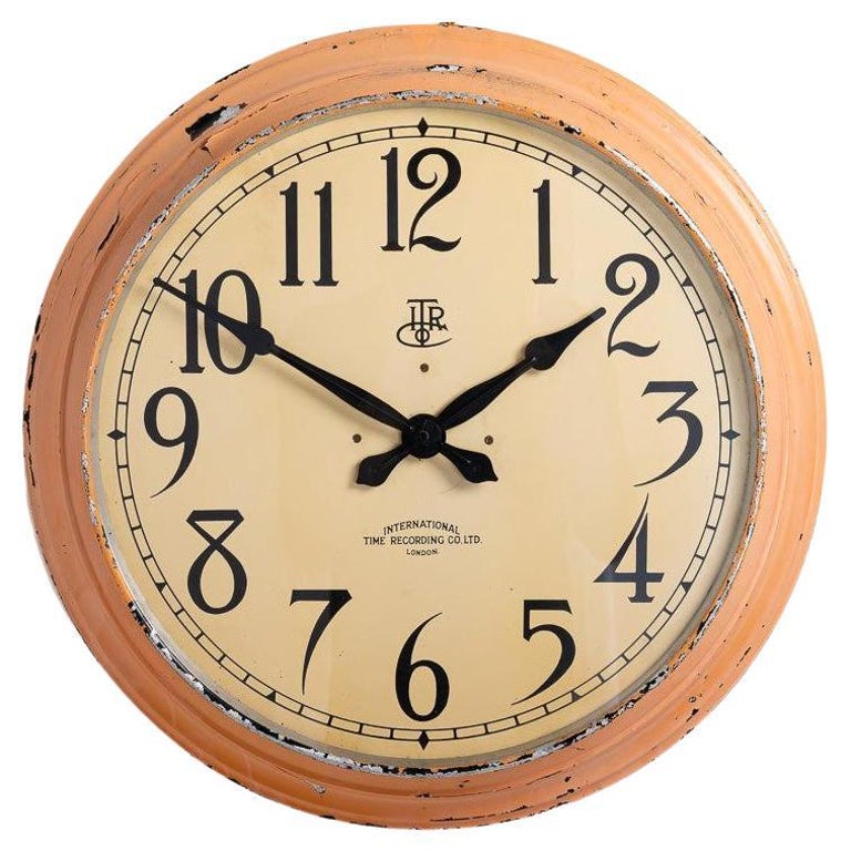 Large Industrial Factory Clock by International Time Recording Co Ltd ...
