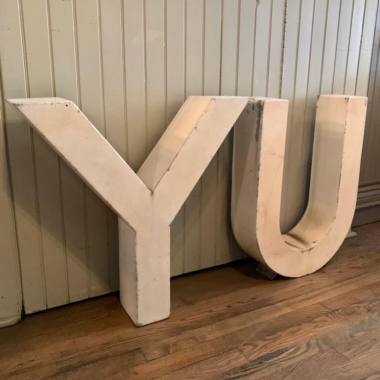Large Industrial Metal Marquee Letters YOU Set For Sale at 1stDibs ...