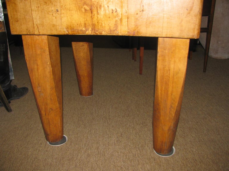 Large Industrial Size Maple Butchers Block Table at 1stDibs | large ...