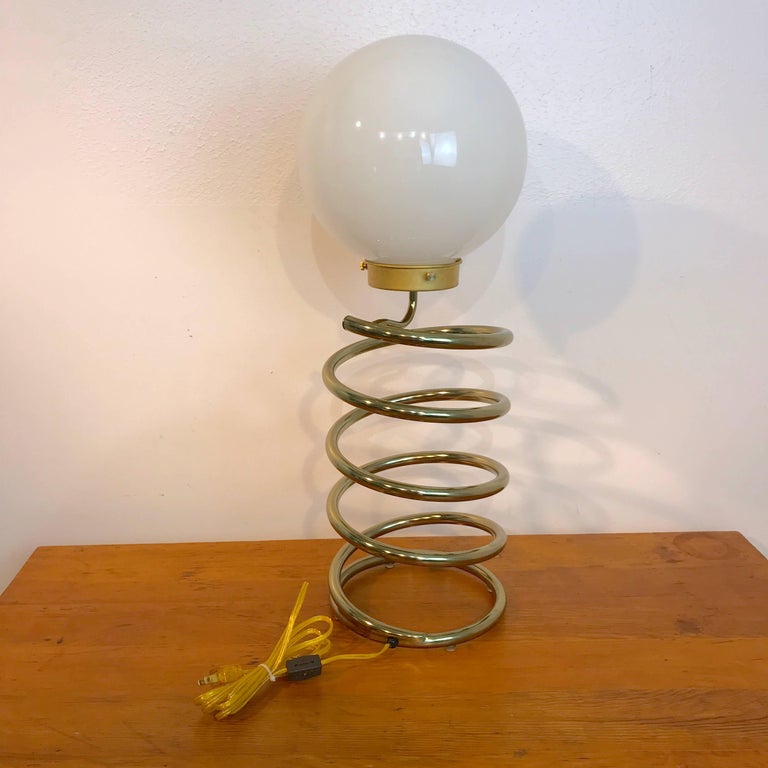 Large Ingo Maurer Spring Table Lamp, circa 1965 For Sale at 1stDibs