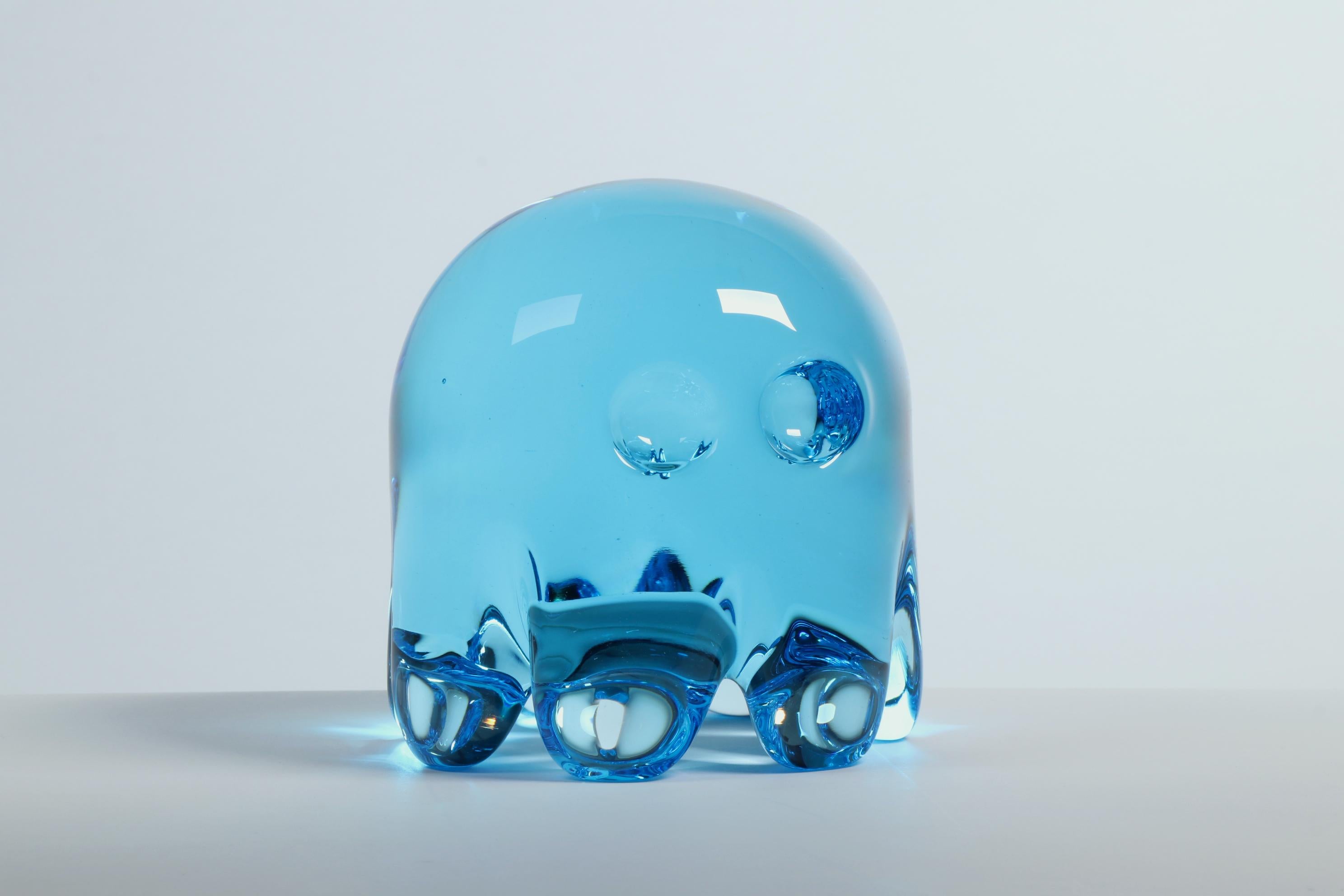 Large Inky Pac-Man Ghost - Glass Sculpture by Dylan Martinez For Sale ...