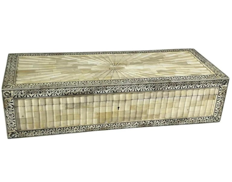 Large Inlaid Bone India Vizagapatam Box For Sale at 1stDibs