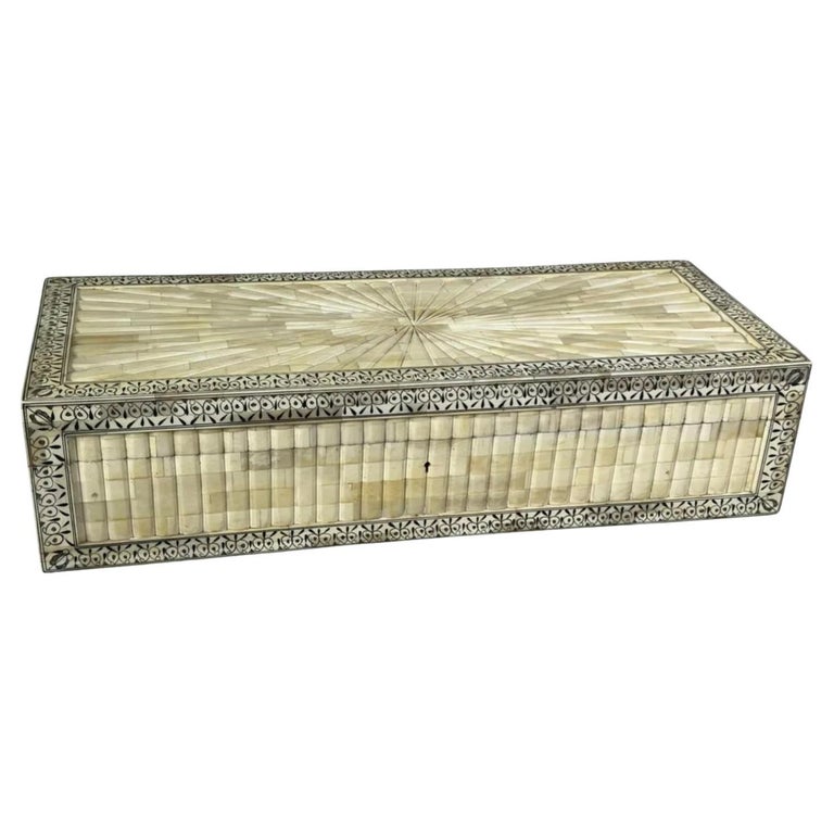 Large Inlaid Bone India Vizagapatam Box For Sale at 1stDibs