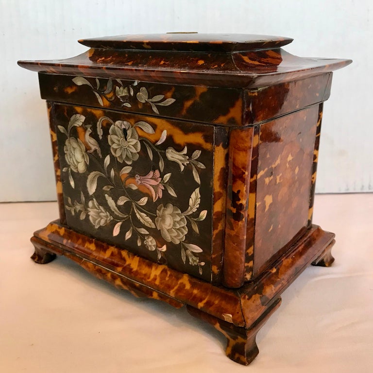 Large Inlaid Regency Tea Caddy at 1stDibs