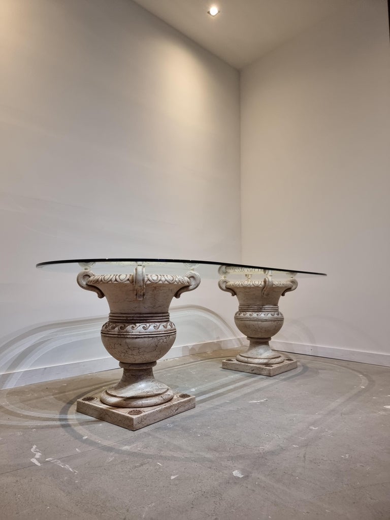 Large Italian Amphora Vase Dining Table For Sale at 1stDibs