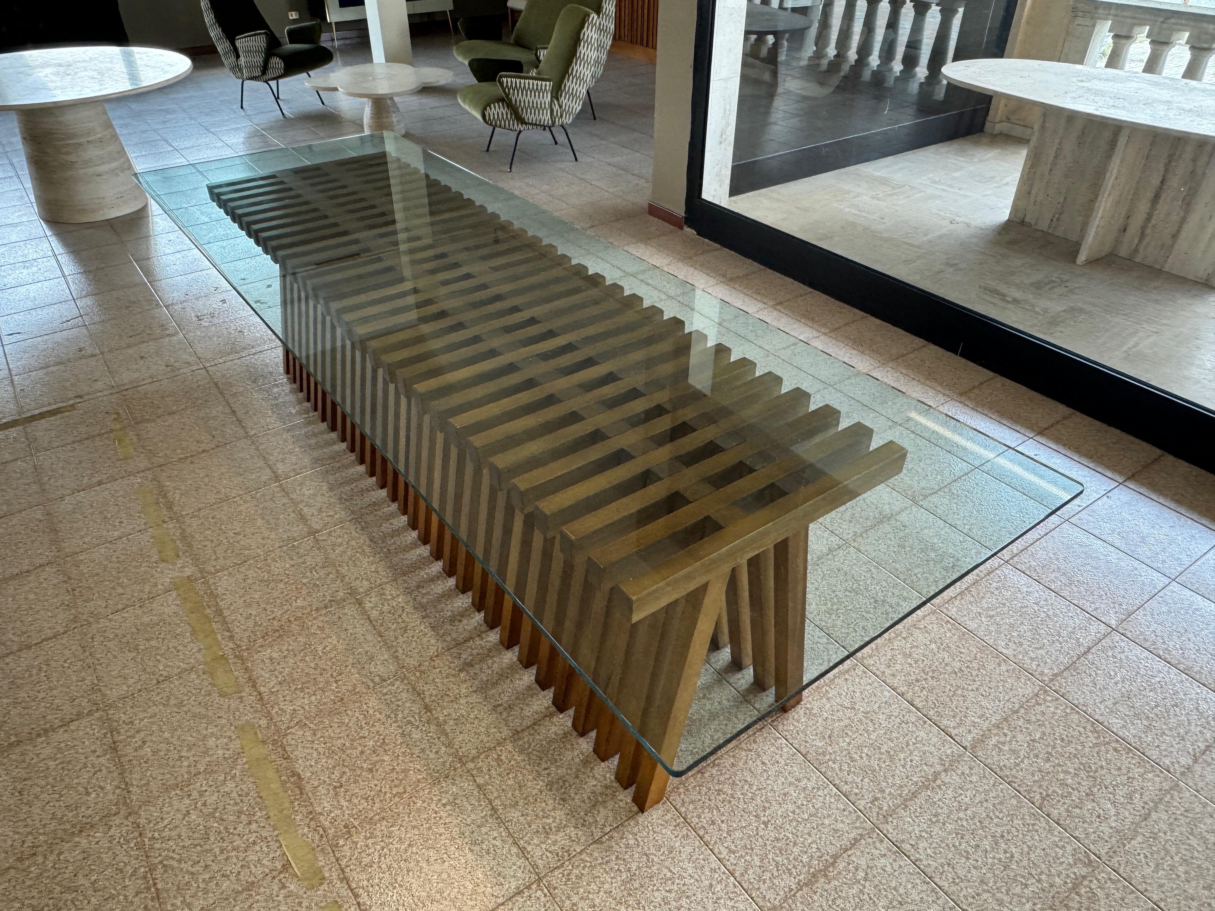 Large Italian Brutalist Dining Table For Sale at 1stDibs