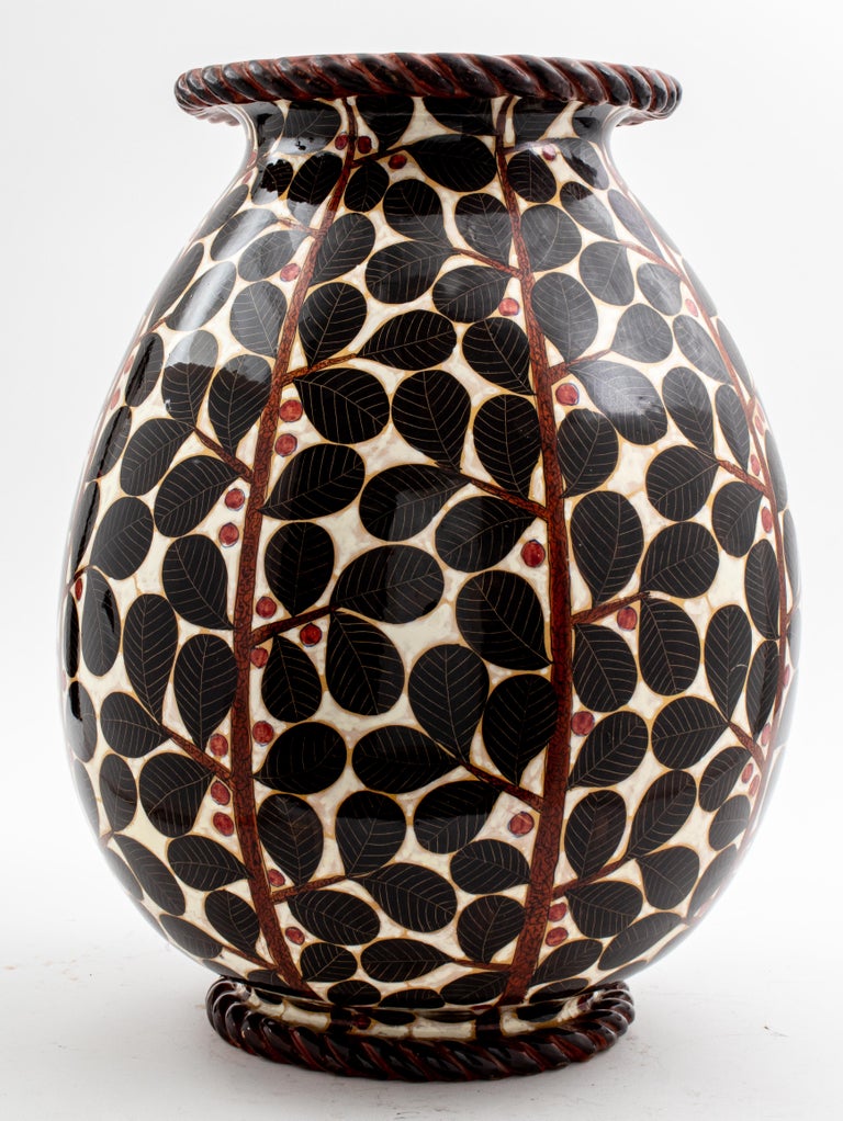 Large Italian Fenice Ceramic Vase at 1stDibs