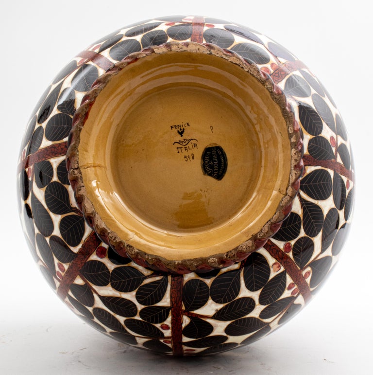 Large Italian Fenice Ceramic Vase at 1stDibs