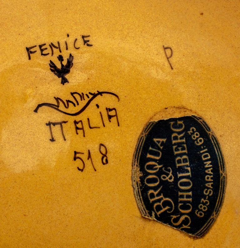 Large Italian Fenice Ceramic Vase at 1stDibs