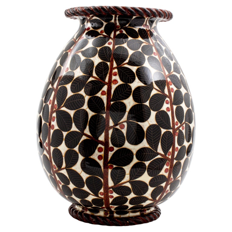 Large Italian Fenice Ceramic Vase at 1stDibs