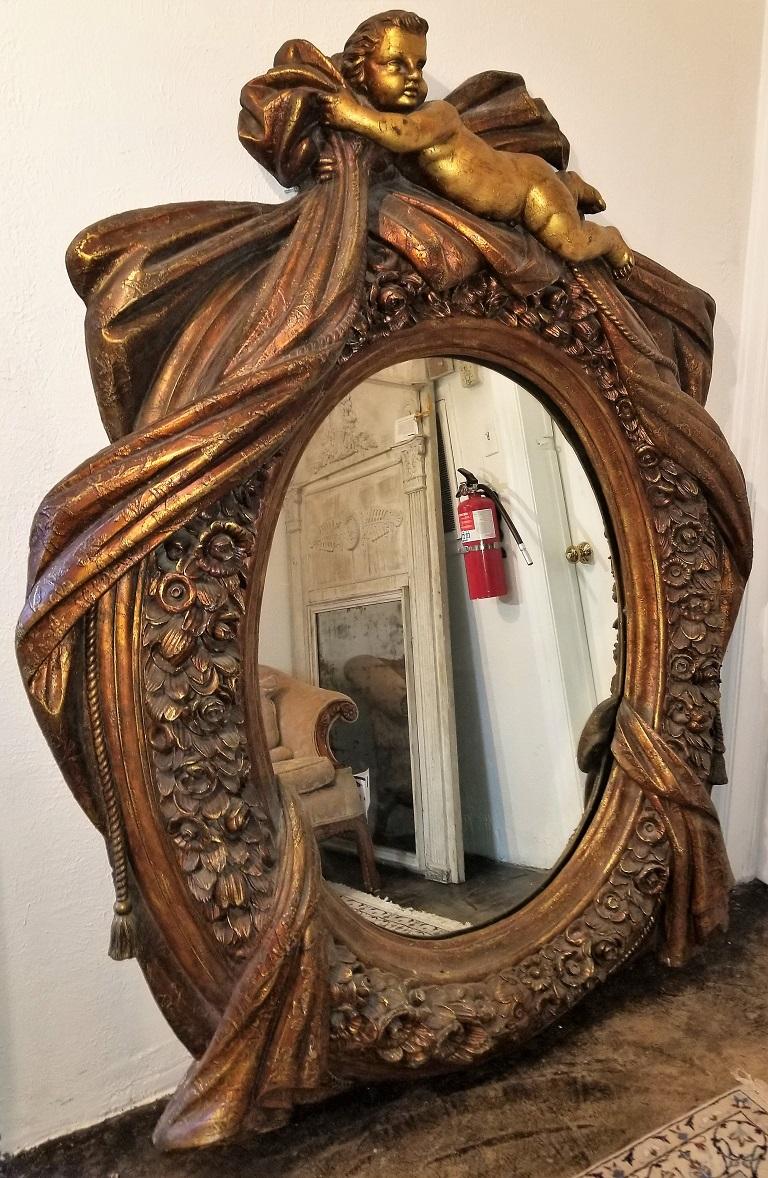 Large Italian Gilt Cherub or Putti Mirror Frame at 1stDibs | large ...