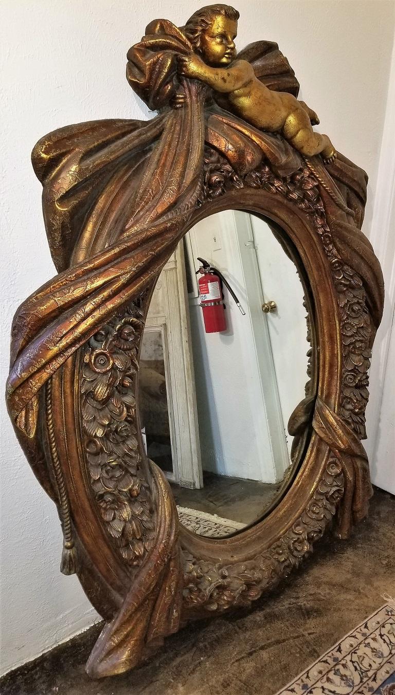 Large Italian Gilt Cherub or Putti Mirror Frame at 1stDibs | large ...
