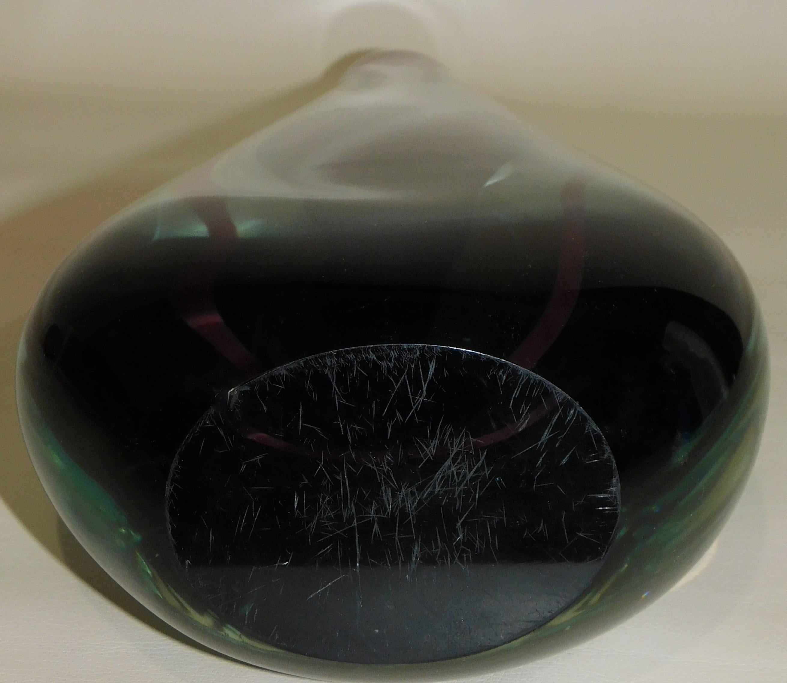 Large Italian Handblown Colored Art Glass Flower Vase Seguso at 1stDibs