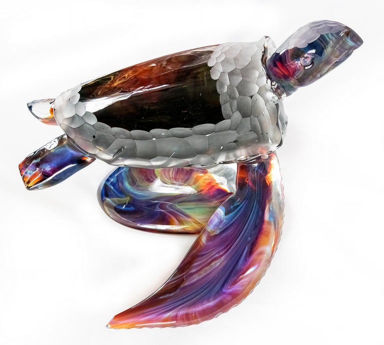 Large Italian Handmade Murano Glass Turtle Sculpture by Fabio ...