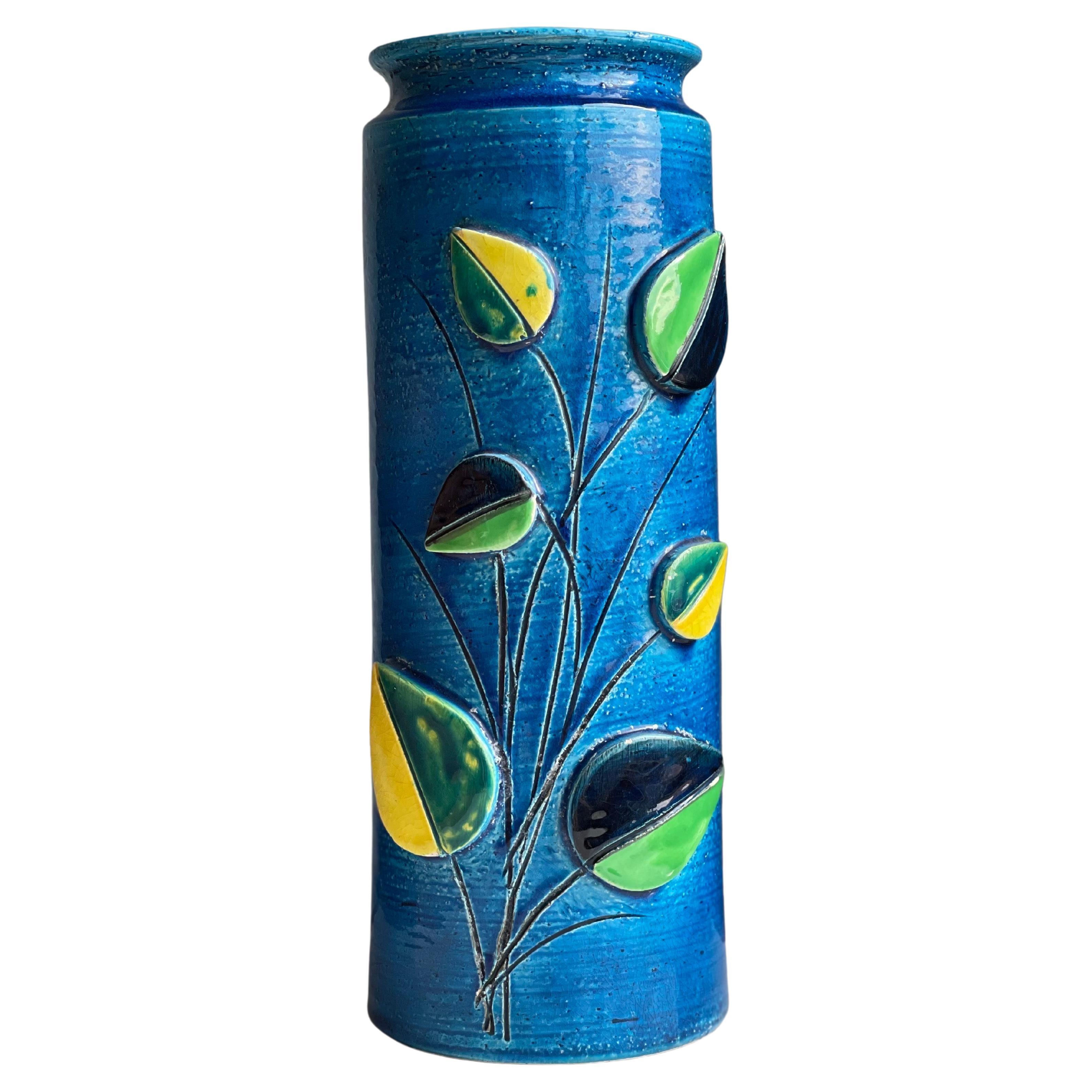 Vintage Italian Vases Displaying Organic Colors with Fish Decor Bitossi ...