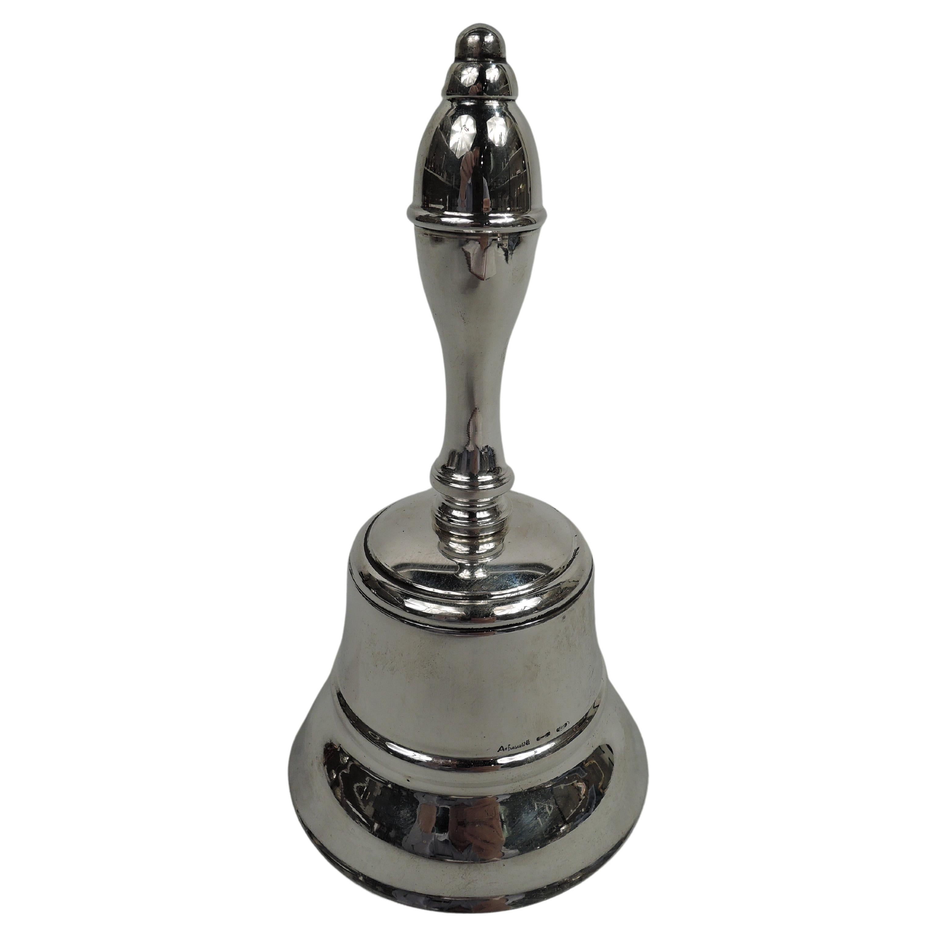 Large Italian Modern Sterling Silver Bell For Sale at 1stDibs