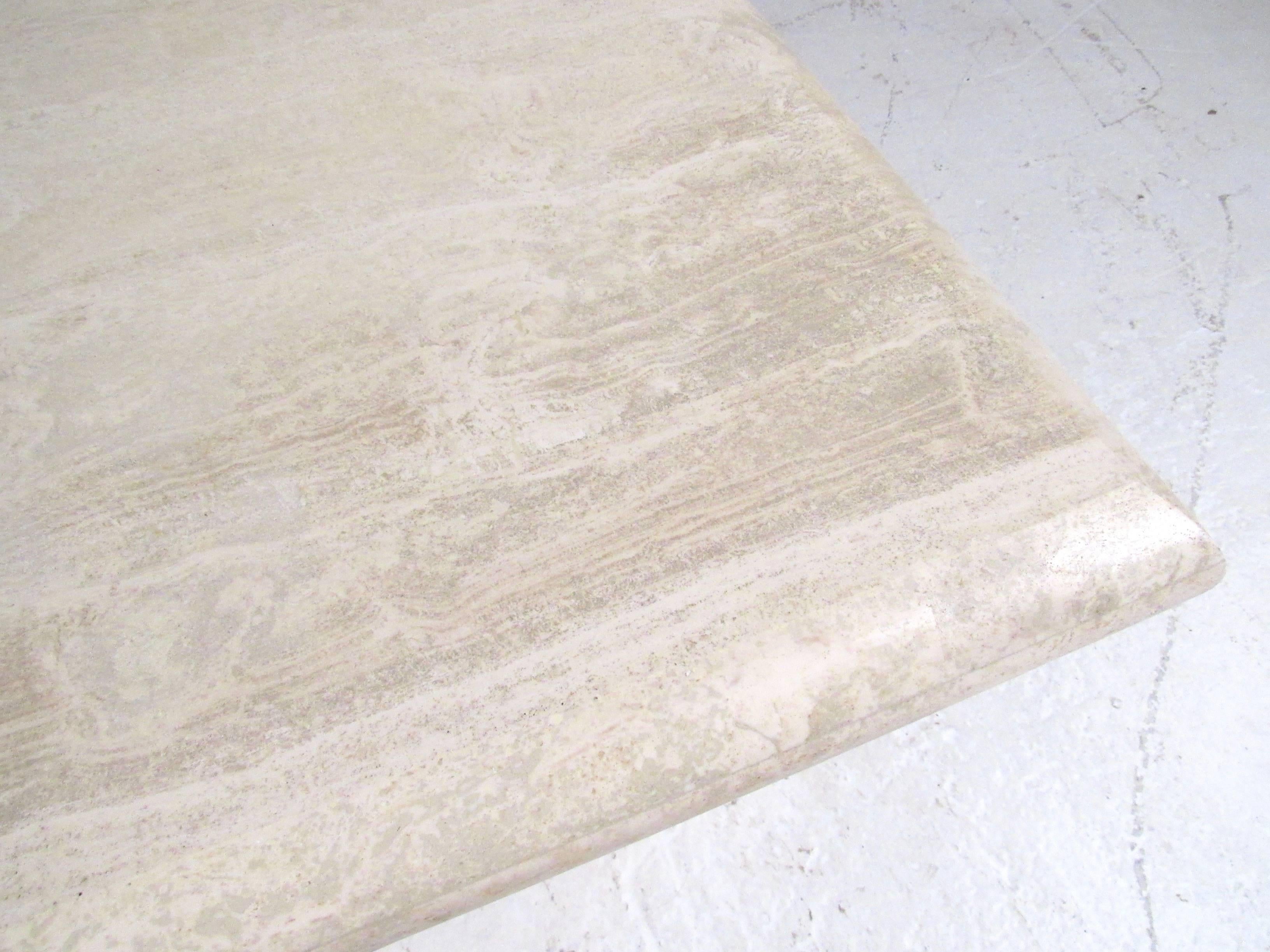Large Italian Modern Travertine Coffee Table at 1stDibs | travertine ...
