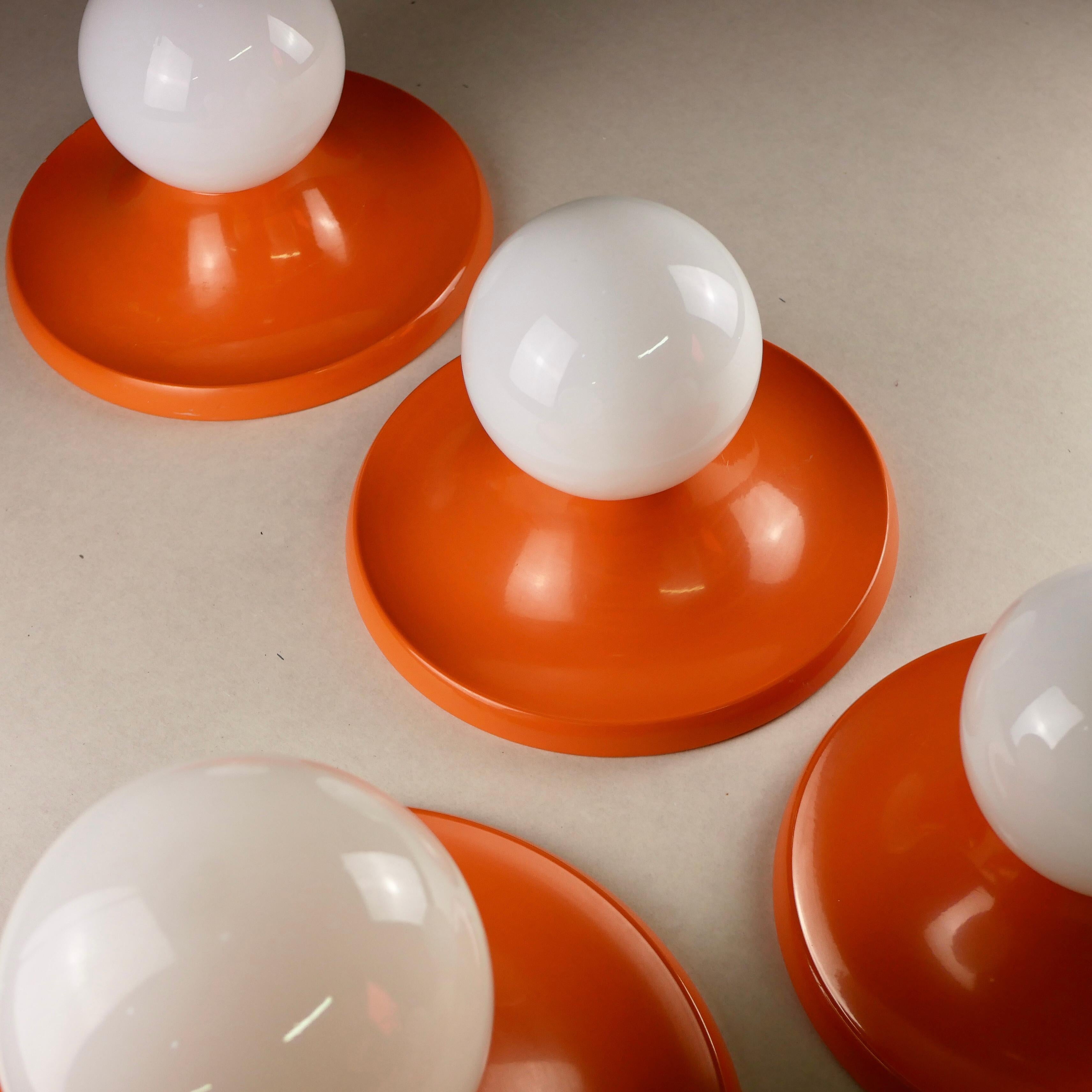 Large Italian Orange Wall Lamp « Light Ball » by Castiglioni for ...