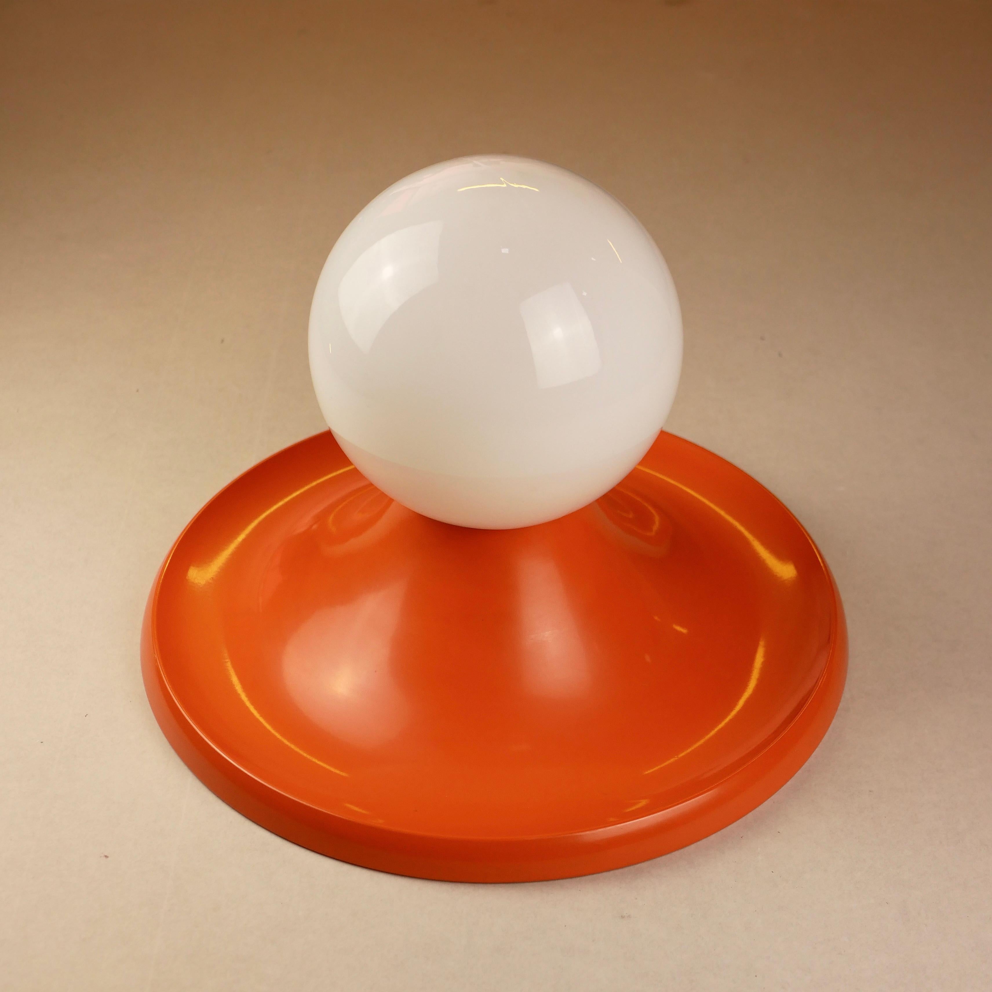 Large Italian Orange Wall Lamp « Light Ball » by Castiglioni for ...