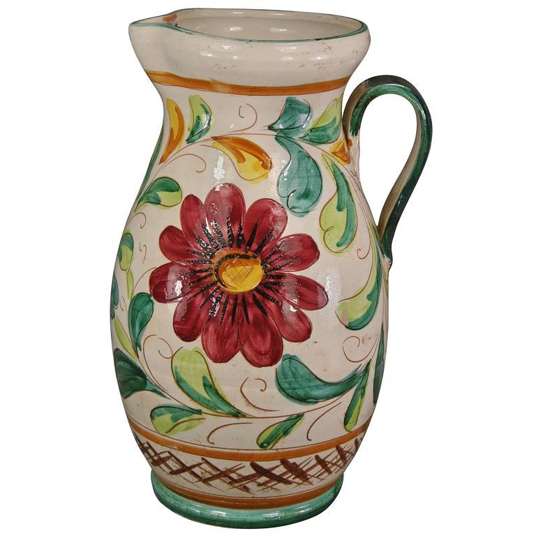 Large Italian Pitcher For Sale at 1stDibs