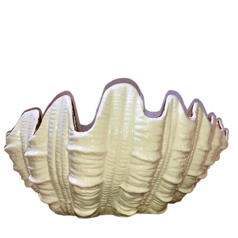 Large Italian Porcelain Shell Centerpiece For Sale at 1stDibs