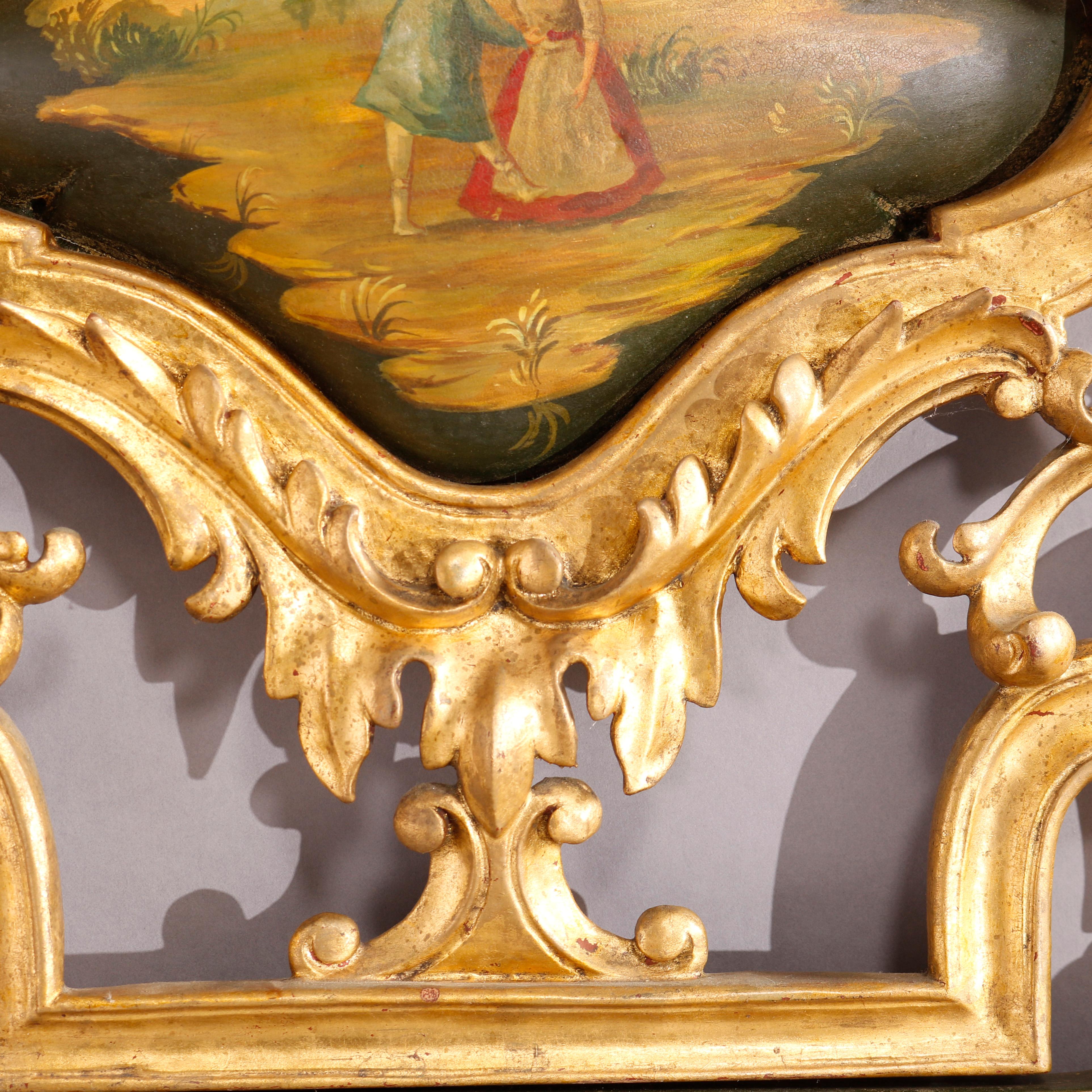 Large Italian Renaissance School Hand Painted Polychrome and Gilt ...