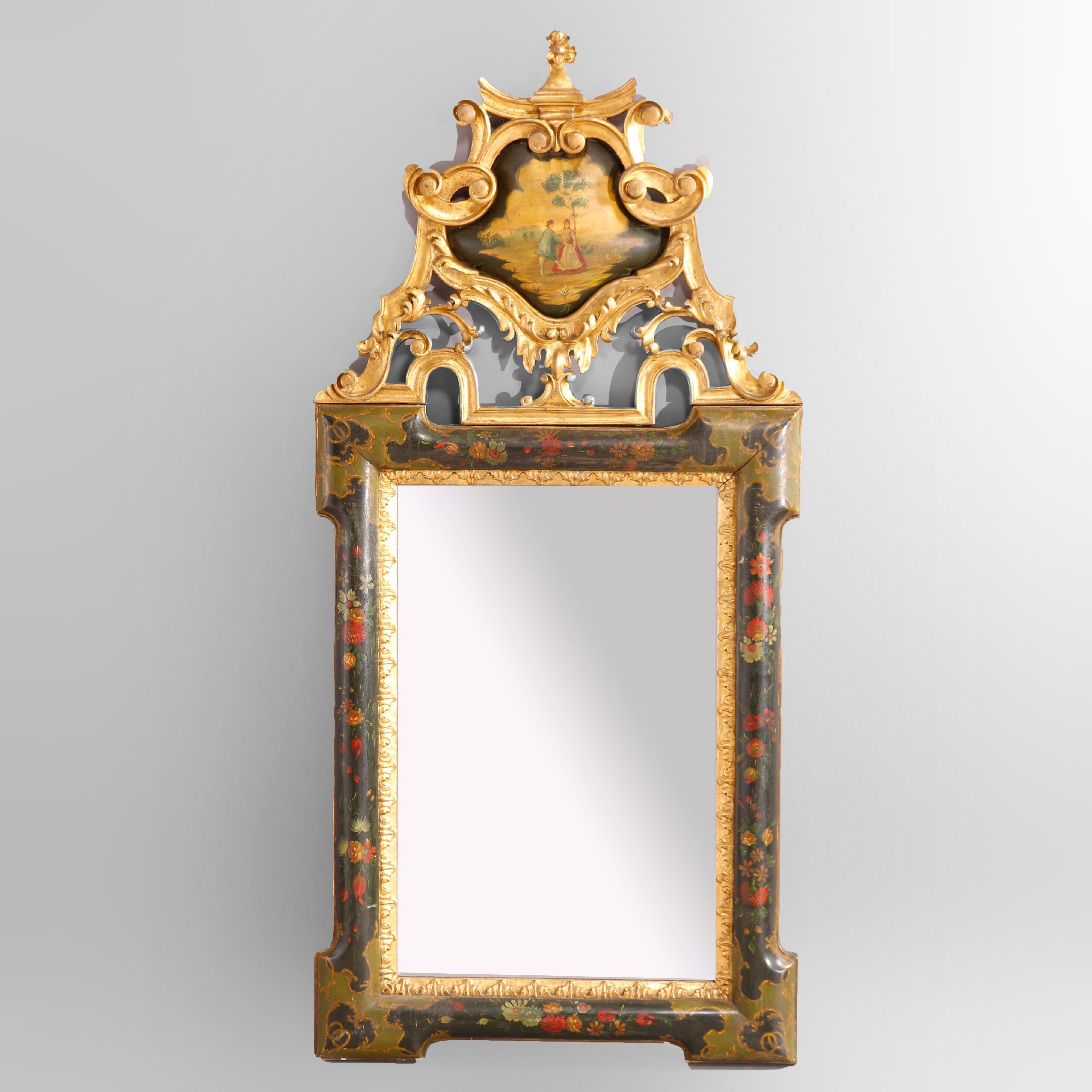Large Italian Renaissance School Hand Painted Polychrome and Gilt ...