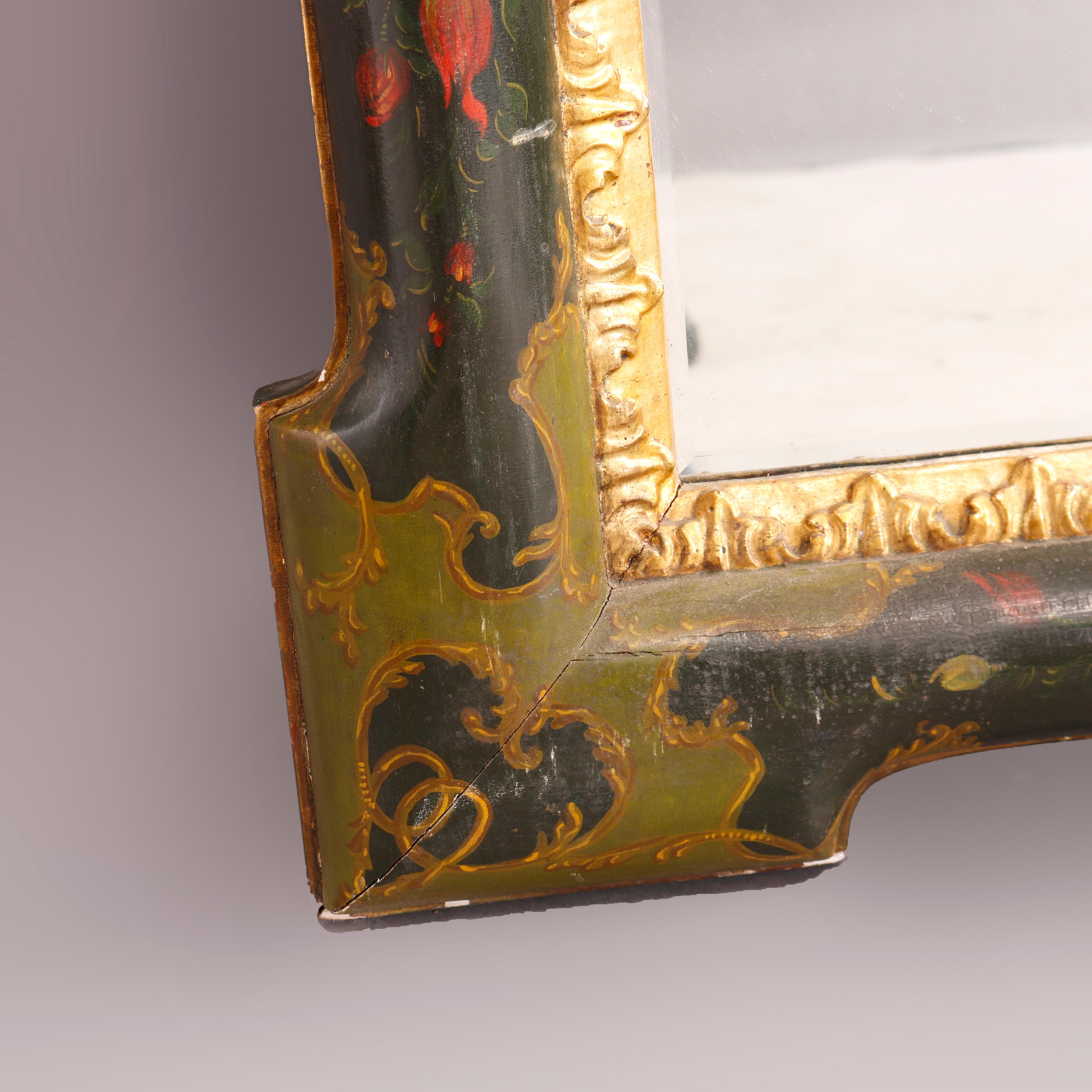 Large Italian Renaissance School Hand Painted Polychrome and Gilt ...