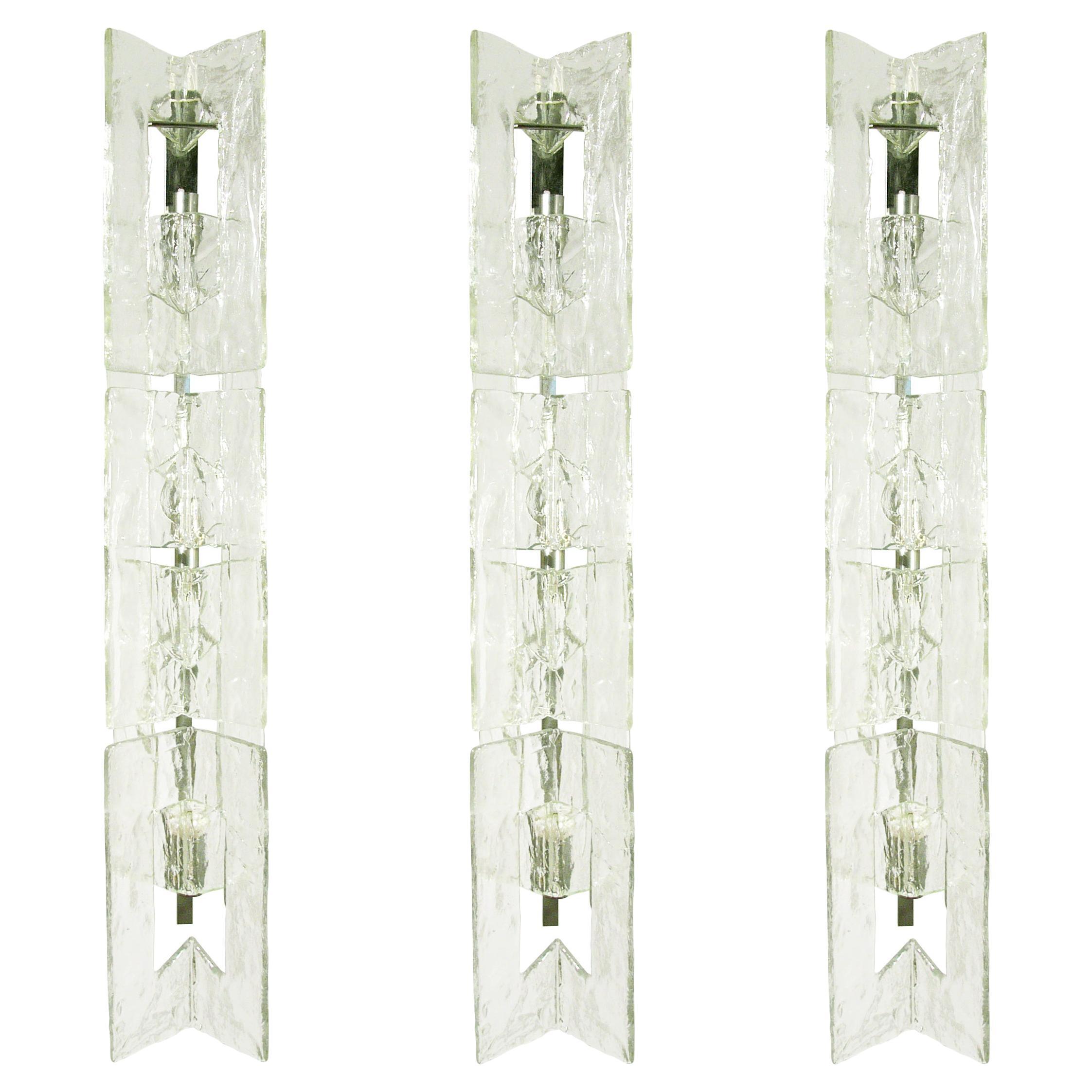 Carlo Nason for Mazzega 1970s Glass Sconces at 1stDibs