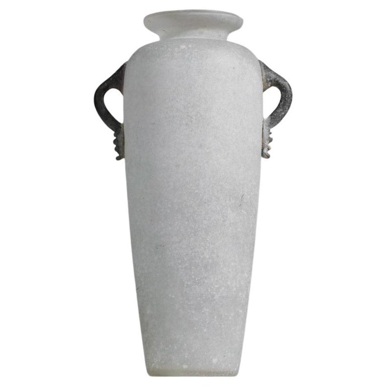 Large Italian Vase in Sulphur Glass of Murano Attributed to Cenedese ...