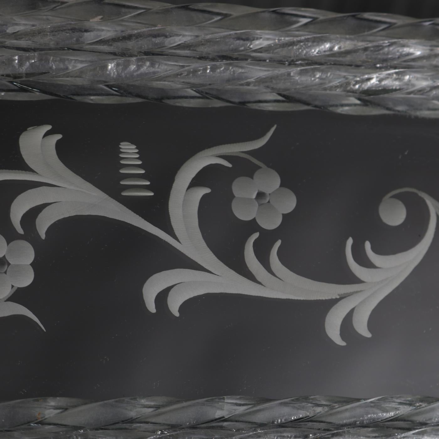 Large Italian Venetian Foliate Etched and Rope Form Parclose Wall ...