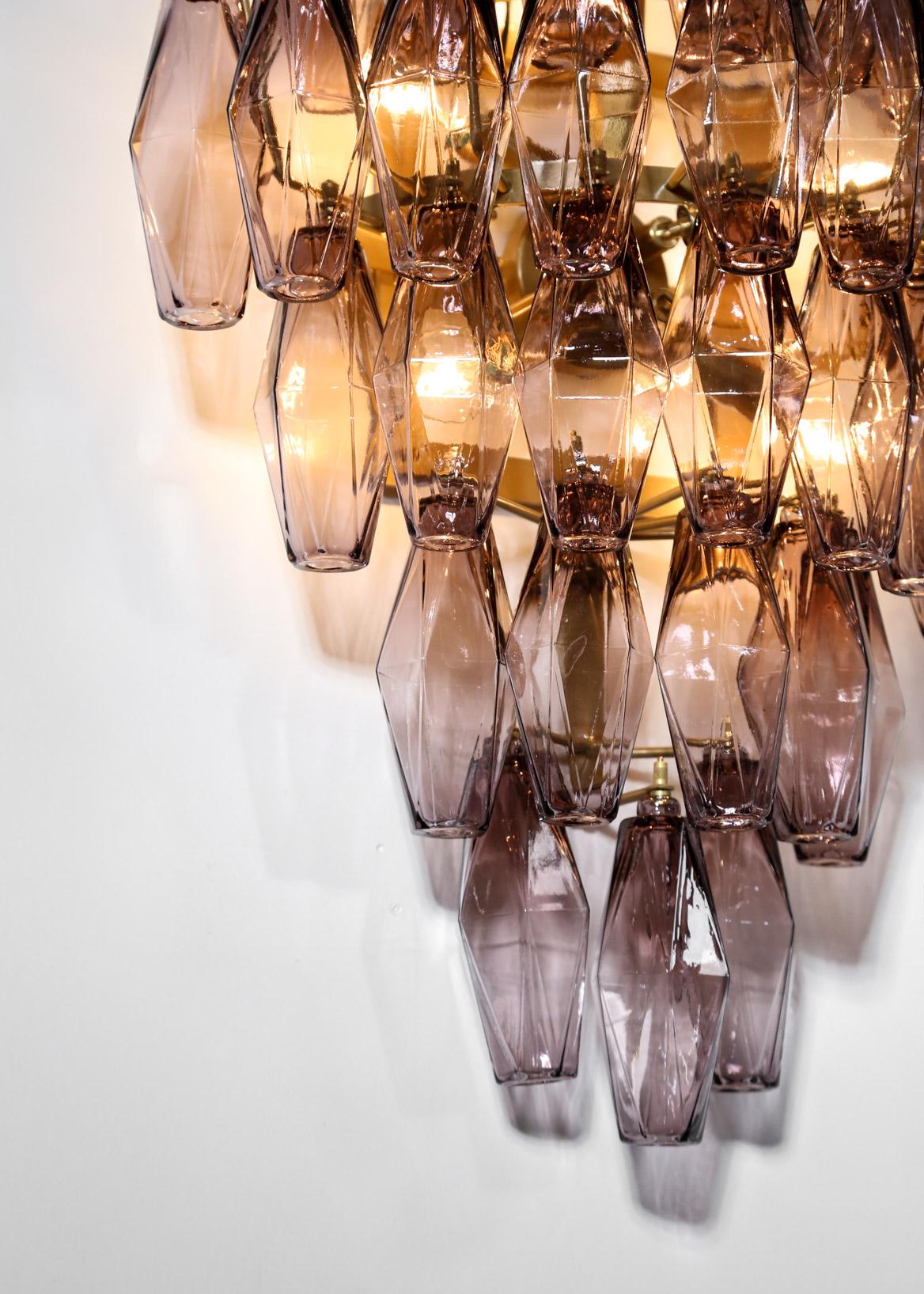 Large Modern Italian Wall Light, Polyhedral Murano Glass For Sale at ...