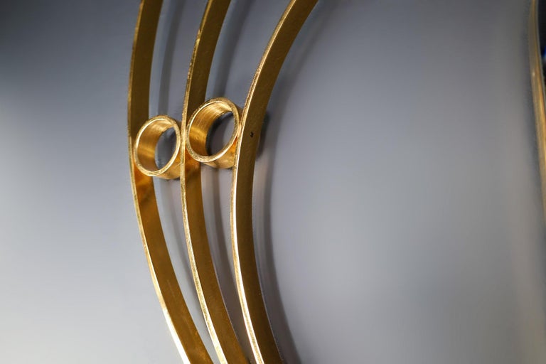 Large Italian Wall Mirror in Brass by Luciano Frigerio, Italy 1960s For ...