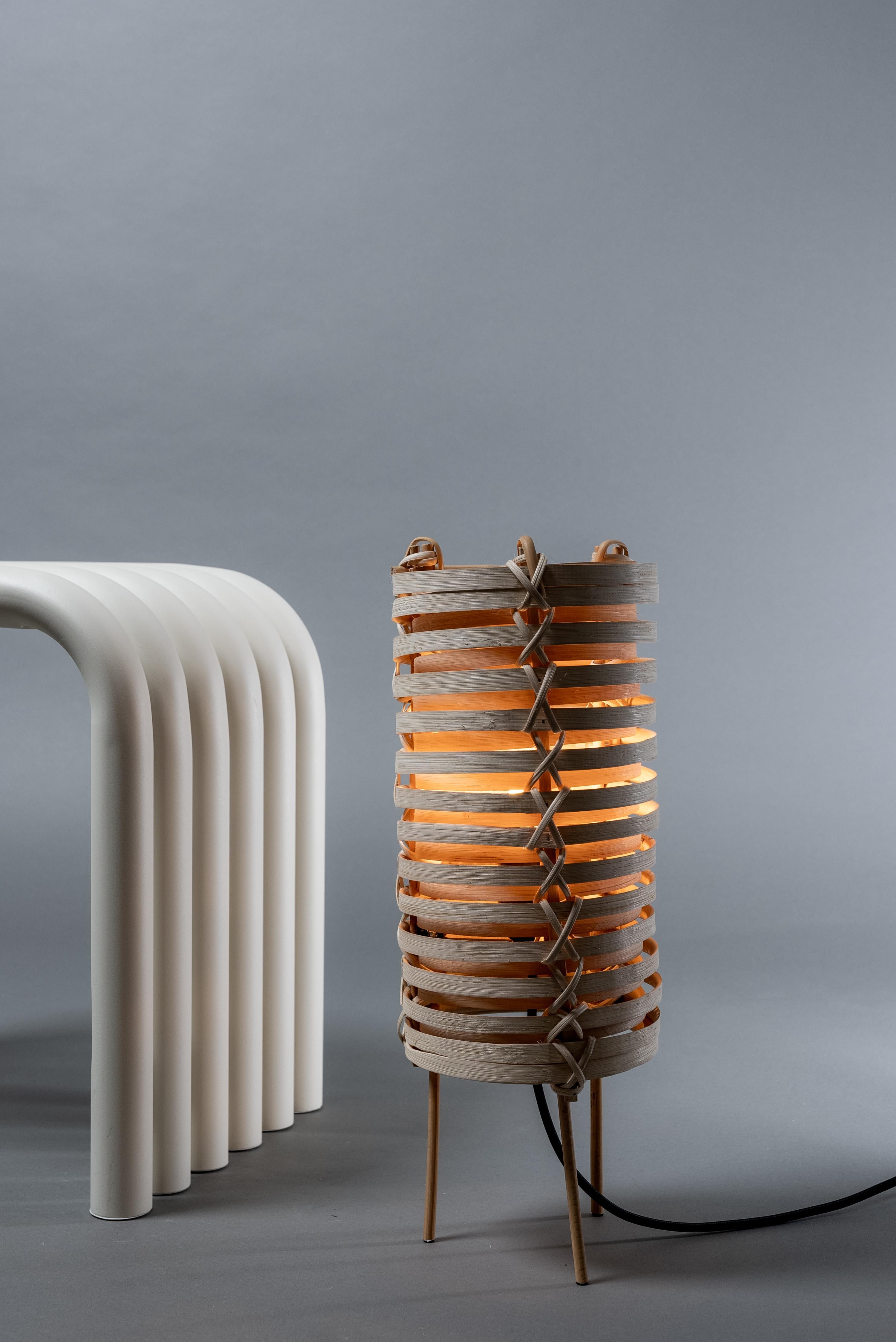 Large J.A. Coderch 'Junco' Rattan Cane Table Lamp for Tunds For Sale at ...