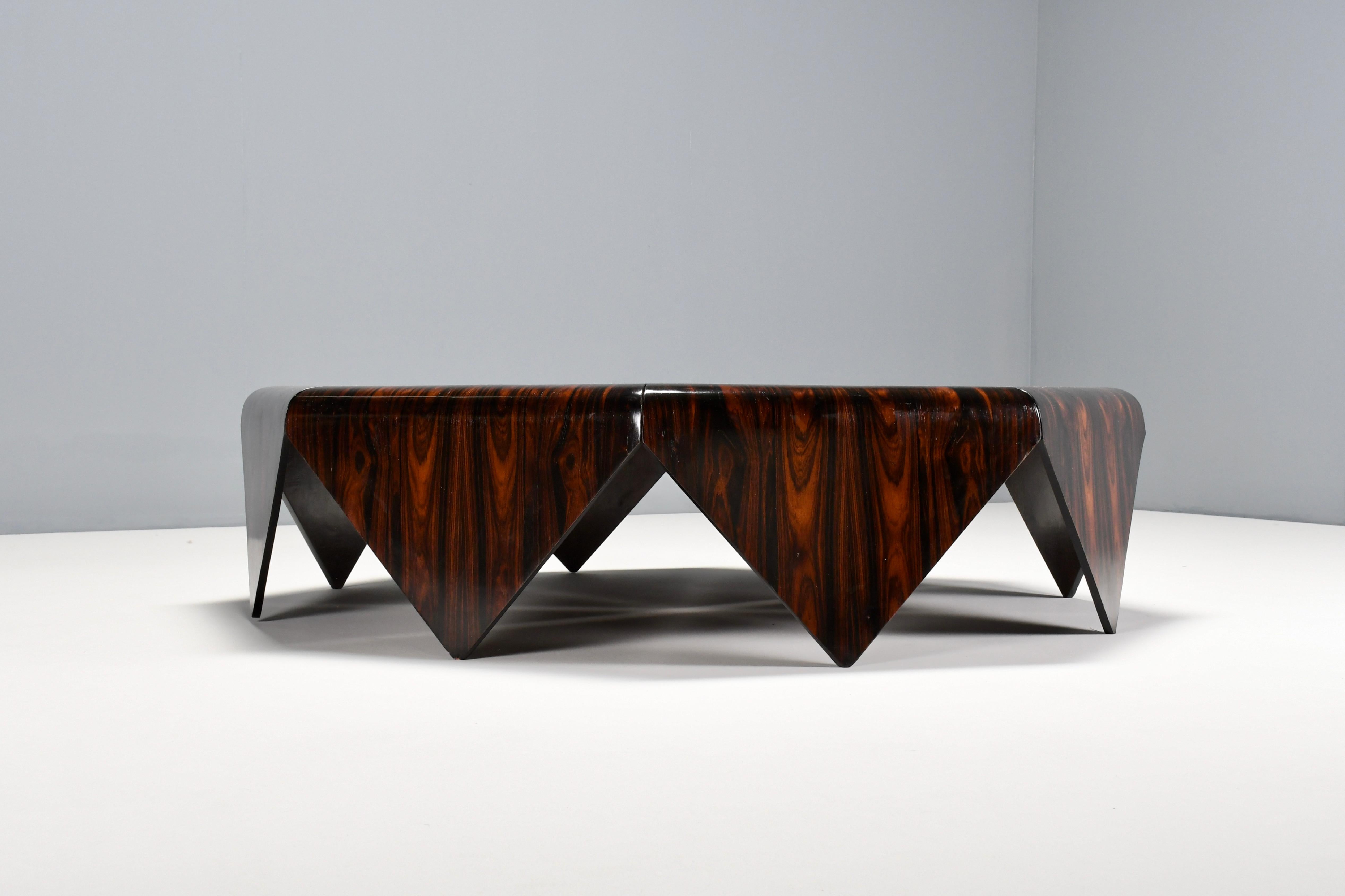 Large Jacaranda 'Petalas' Coffee Table by Jorge Zalszupin, Brazil ...