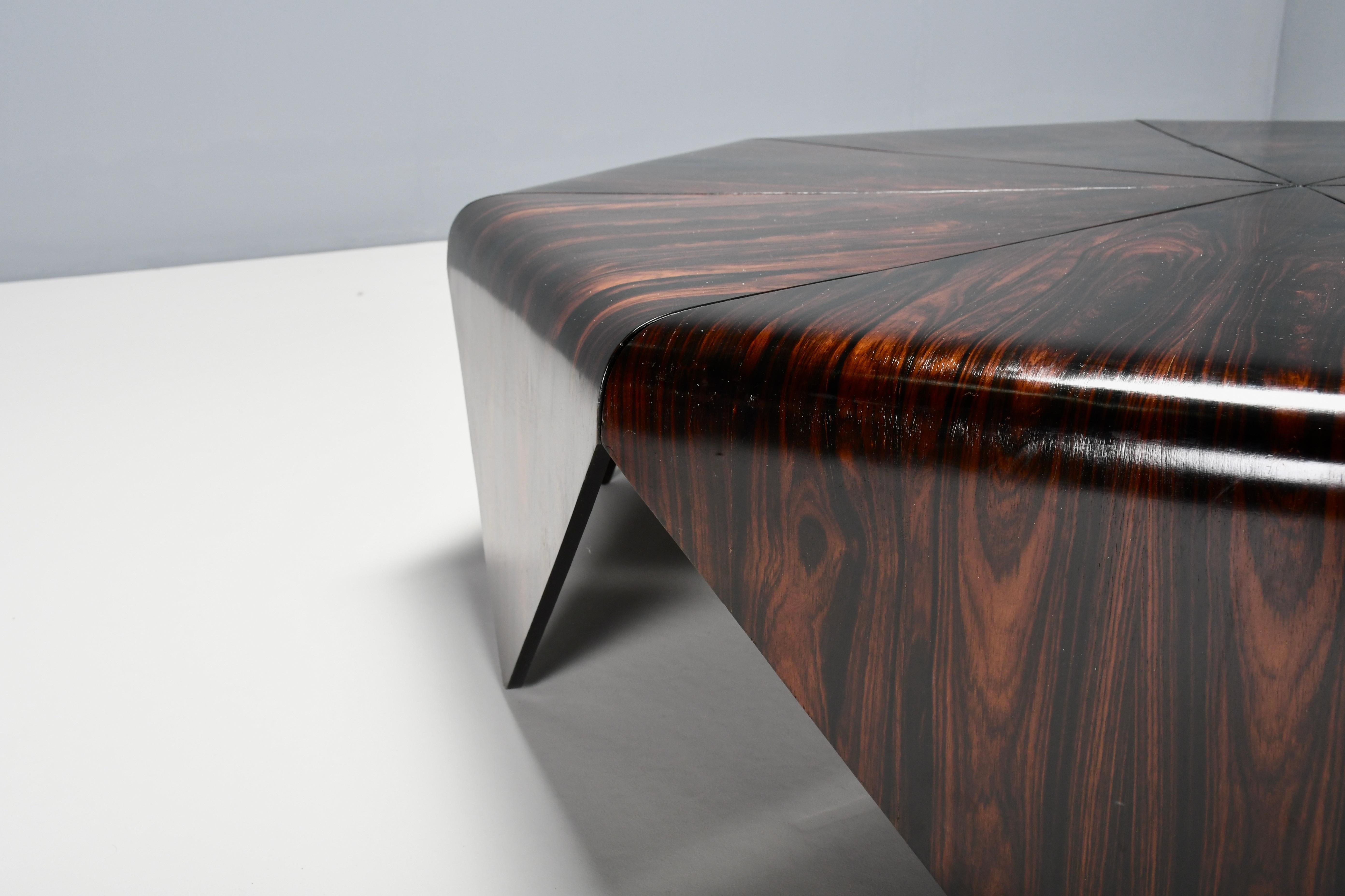 Large Jacaranda 'Petalas' Coffee Table by Jorge Zalszupin, Brazil ...