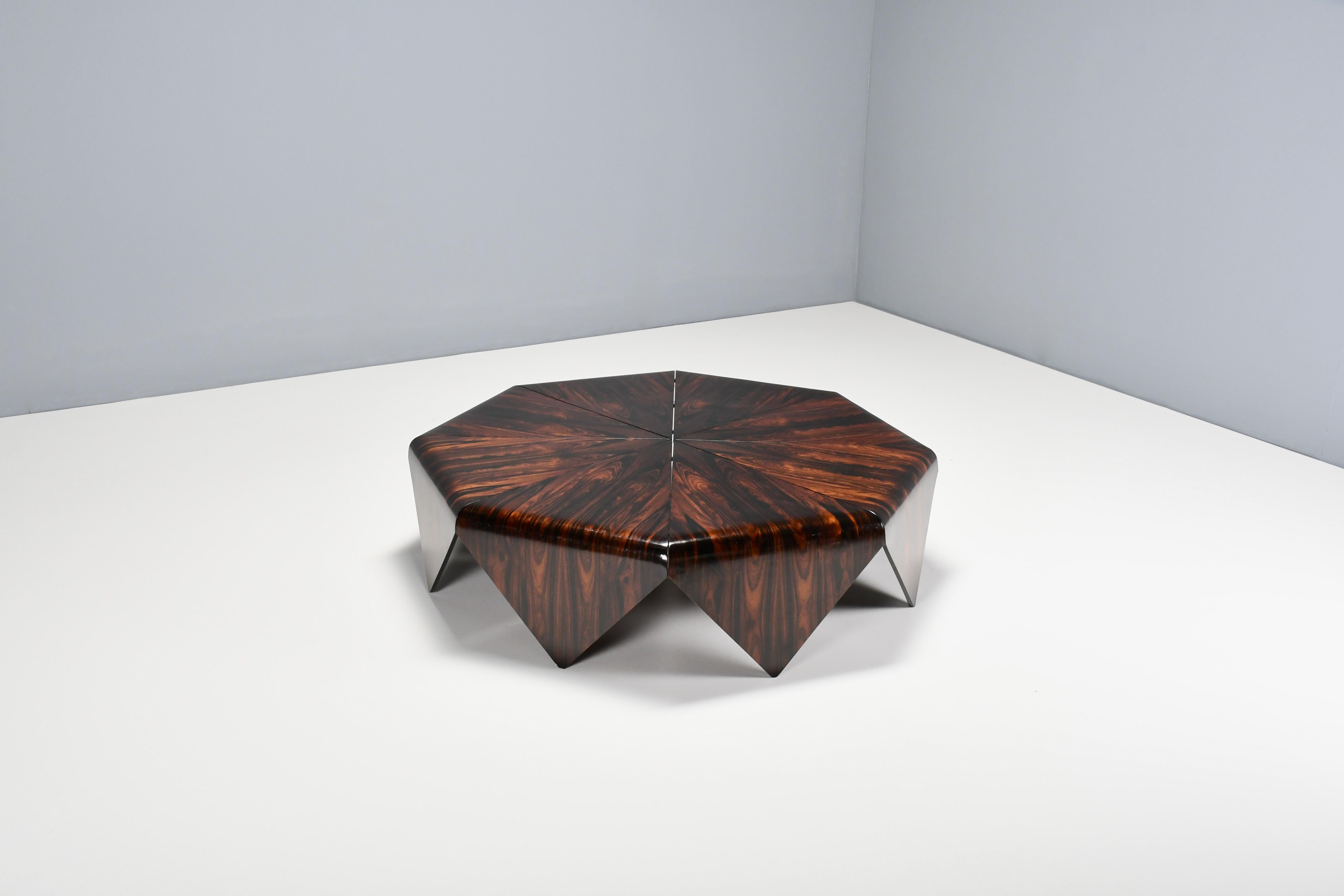 Large Jacaranda 'Petalas' Coffee Table by Jorge Zalszupin, Brazil ...