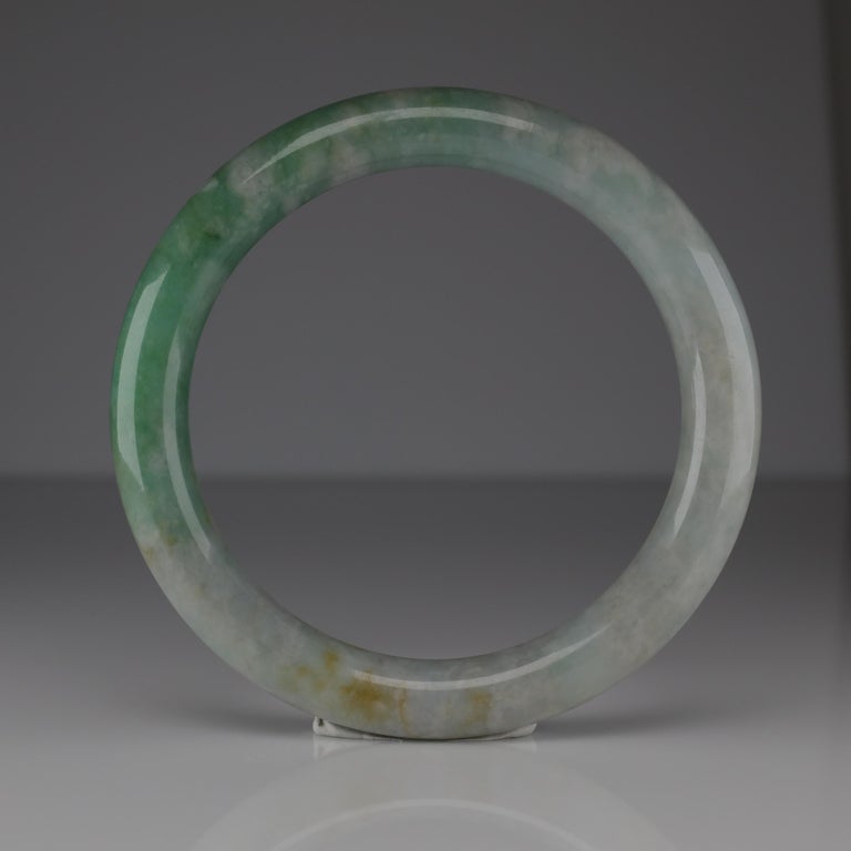 Large Jadeite Jade Bangle Certified Untreated at 1stDibs | untreated ...