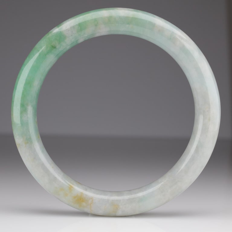 Large Jadeite Jade Bangle Certified Untreated at 1stDibs | untreated ...