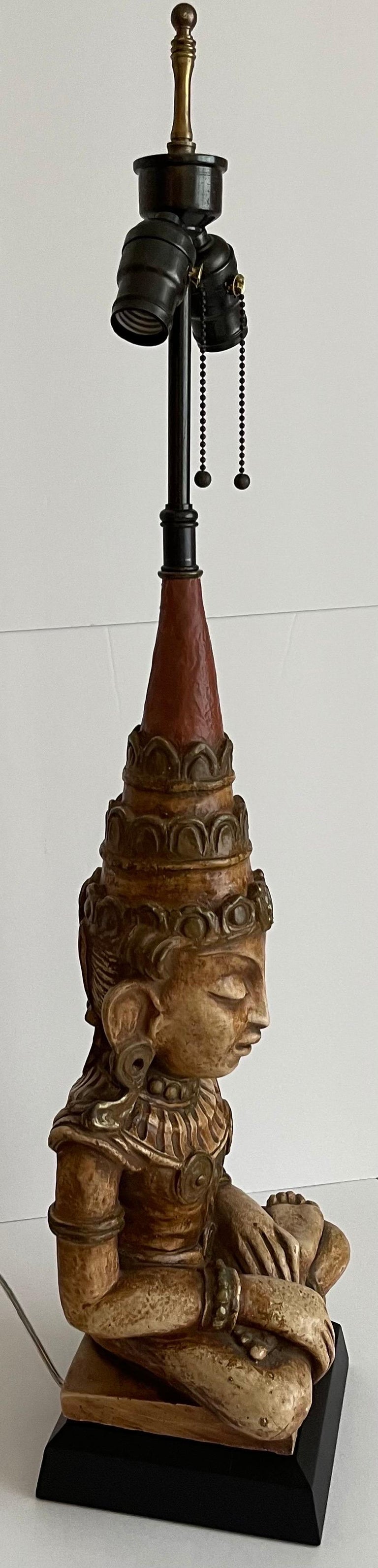 Large James Mont Style Buddha Lamp For Sale at 1stDibs